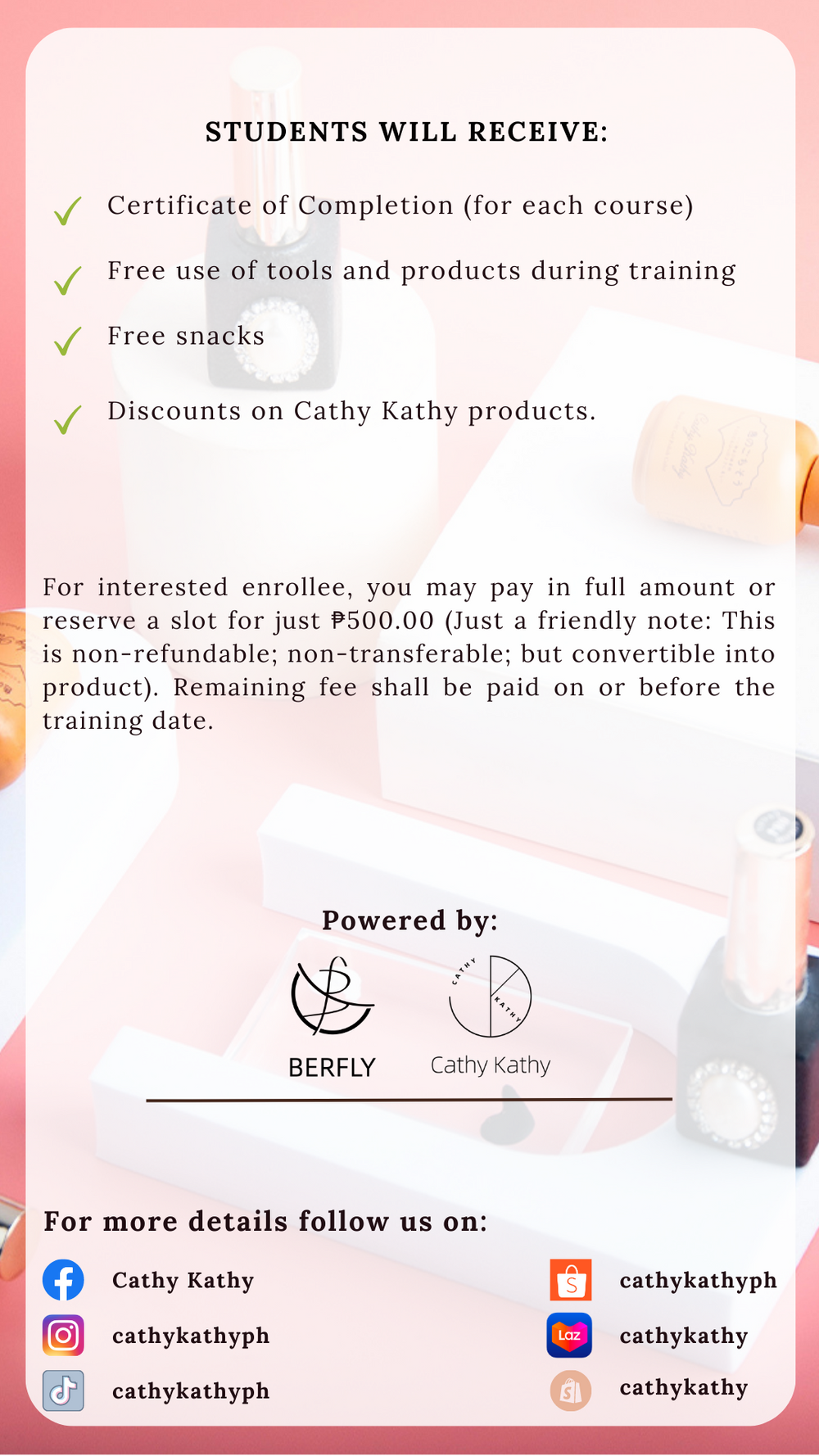CATHY KATHY SHORT COURSES OFFERED – cathykathyph